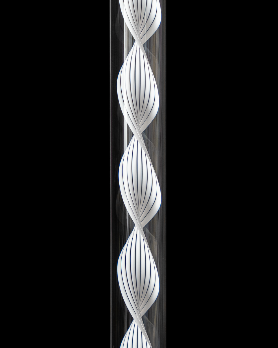 DNA - Do Not Ask White Helix Acrylic Walking Stick – Neo Walk