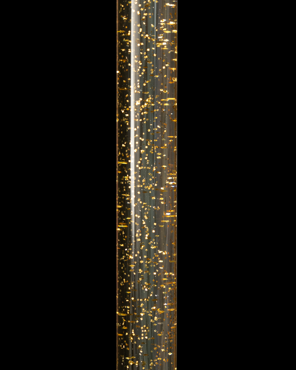 The Gatsby – Clear Gold Glitter Acrylic Walking Stick – Neo Walk