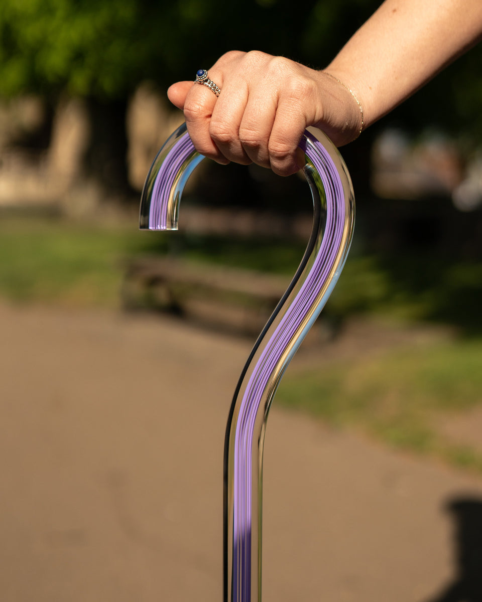 Purple Rain - Transparent, Clear/Purple Walking Stick – Neo Walk