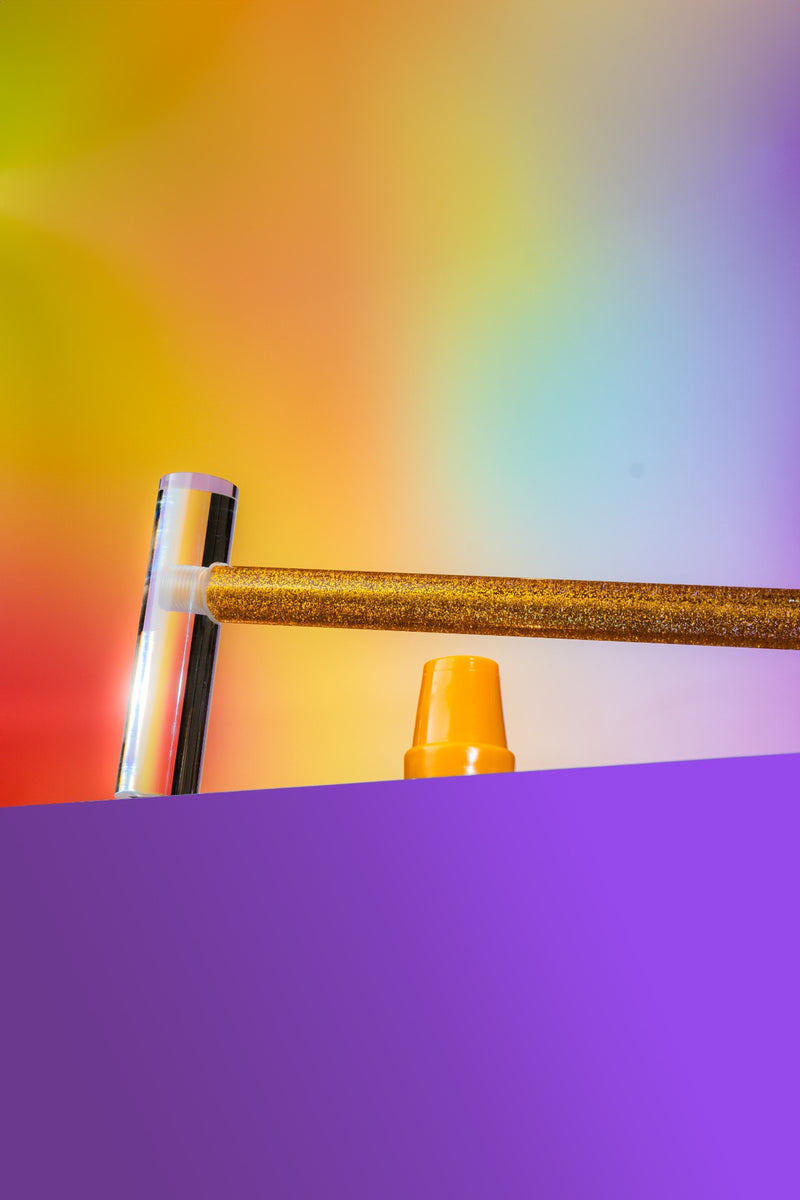 Showstopper - Gold Glitter Acrylic Walking Stick – Neo Walk